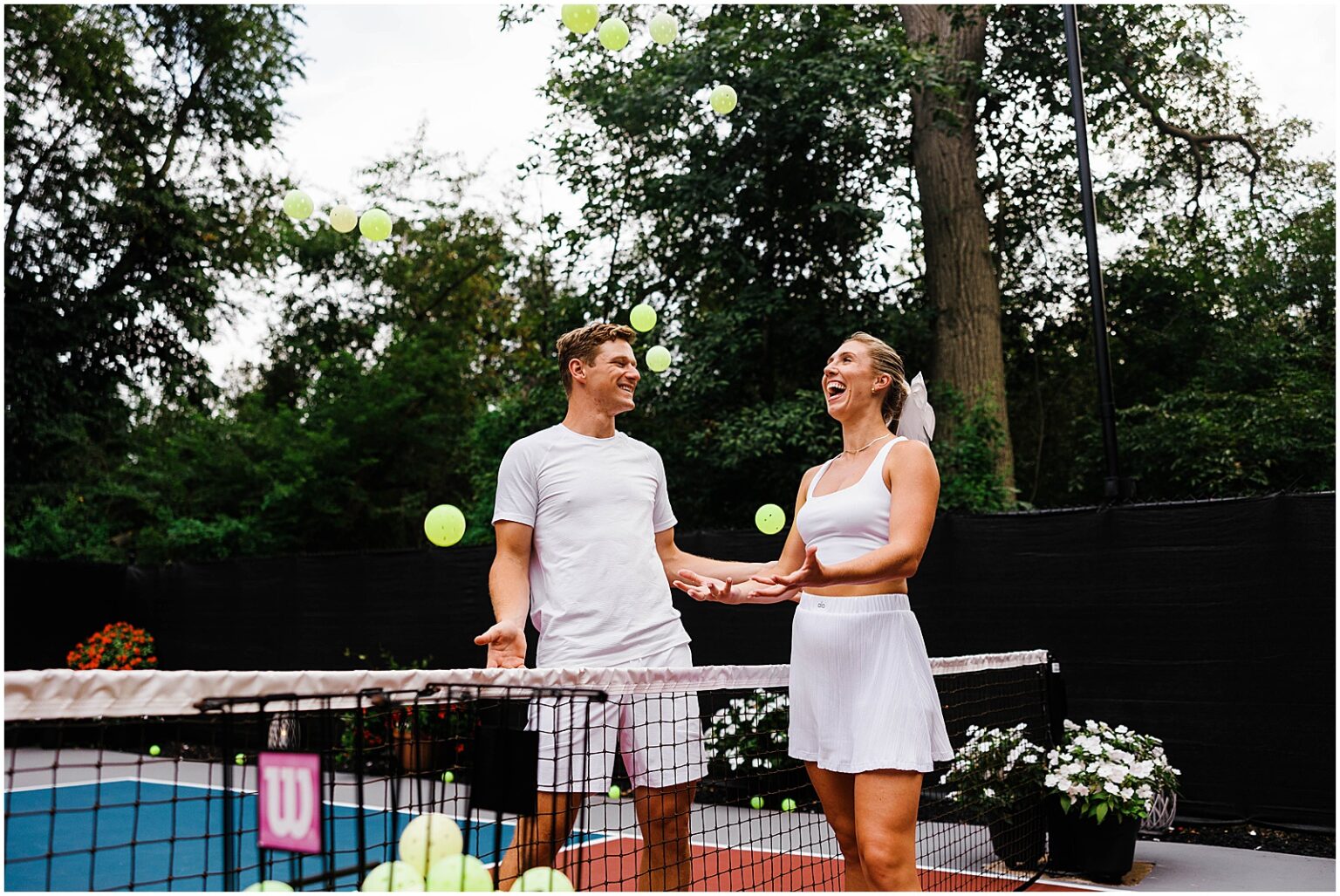 Fun Engagement Photos at Pickleball Paradise